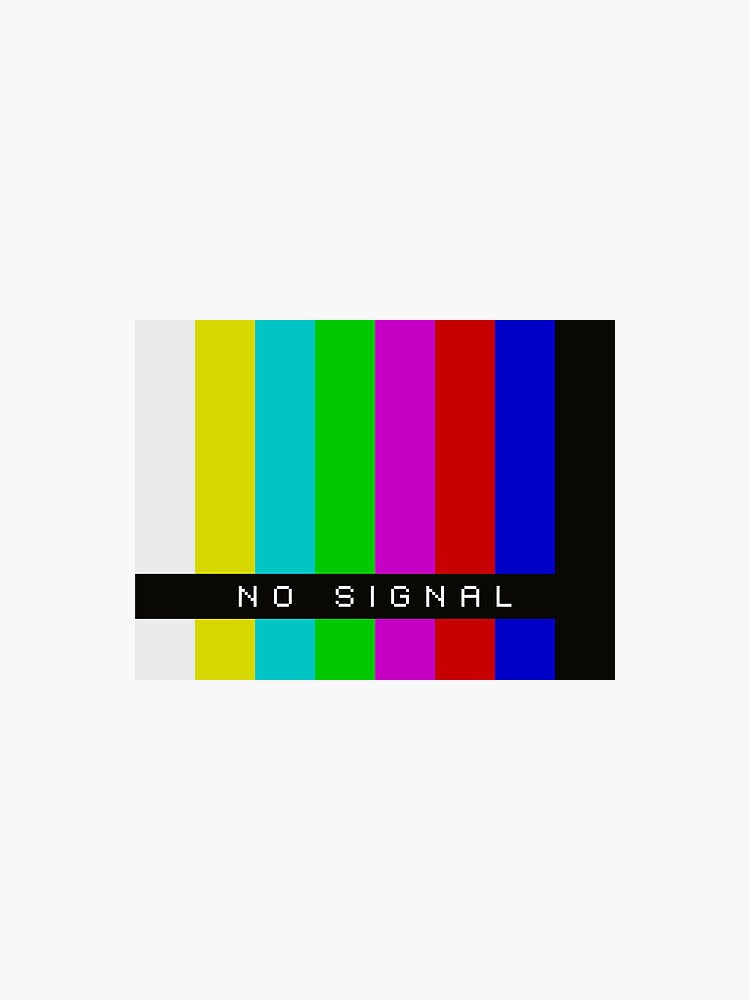"RAINBOW Color TV static - "NO SIGNAL" - Color TV Day" Sticker for Sale ...