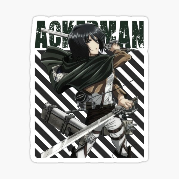 "Shingeki no Kyojin | Mikasa Ackerman" Sticker for Sale by Genjitsu-Art ...