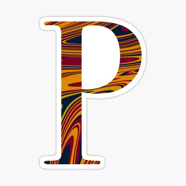 "Marbled Letter P" Sticker for Sale by PathfinderCP | Redbubble