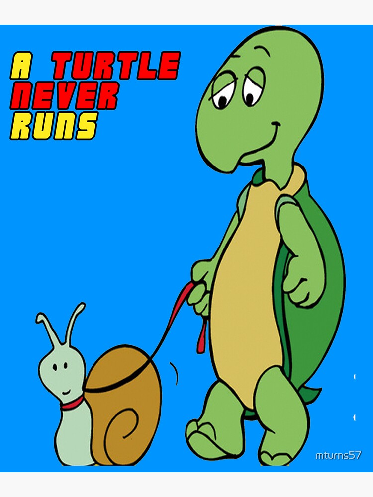 "A Turtle never Runs" Sticker for Sale by mturns57 | Redbubble