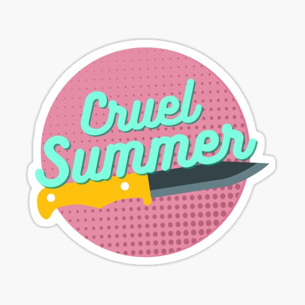 "Round Cruel Summer by Taylor Swift Pink and Blue" Sticker for Sale by ...