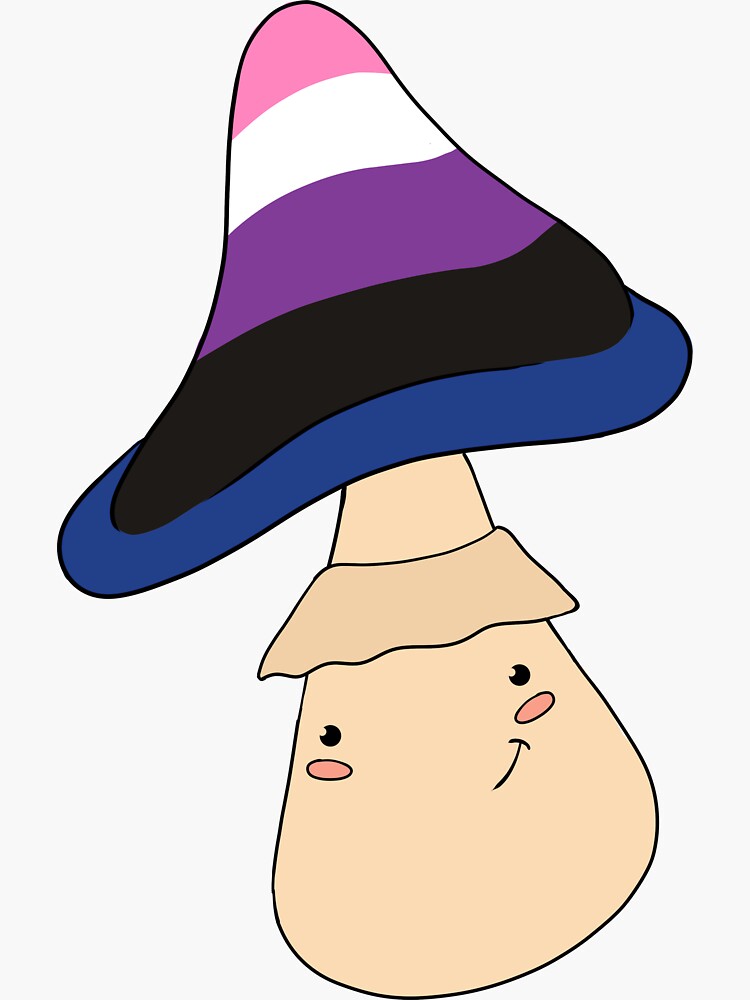 "Genderfluid lgbtqia+ lgbt mushroom (as cute as you)" Sticker for Sale by HoneyJuls | Redbubble