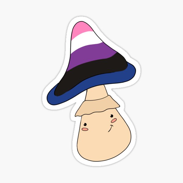 "Genderfluid lgbtqia+ lgbt mushroom (as cute as you)" Sticker for Sale by HoneyJuls | Redbubble