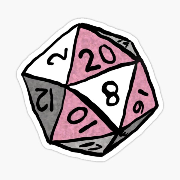 "Demigirl Dice" Sticker for Sale by capnwho | Redbubble