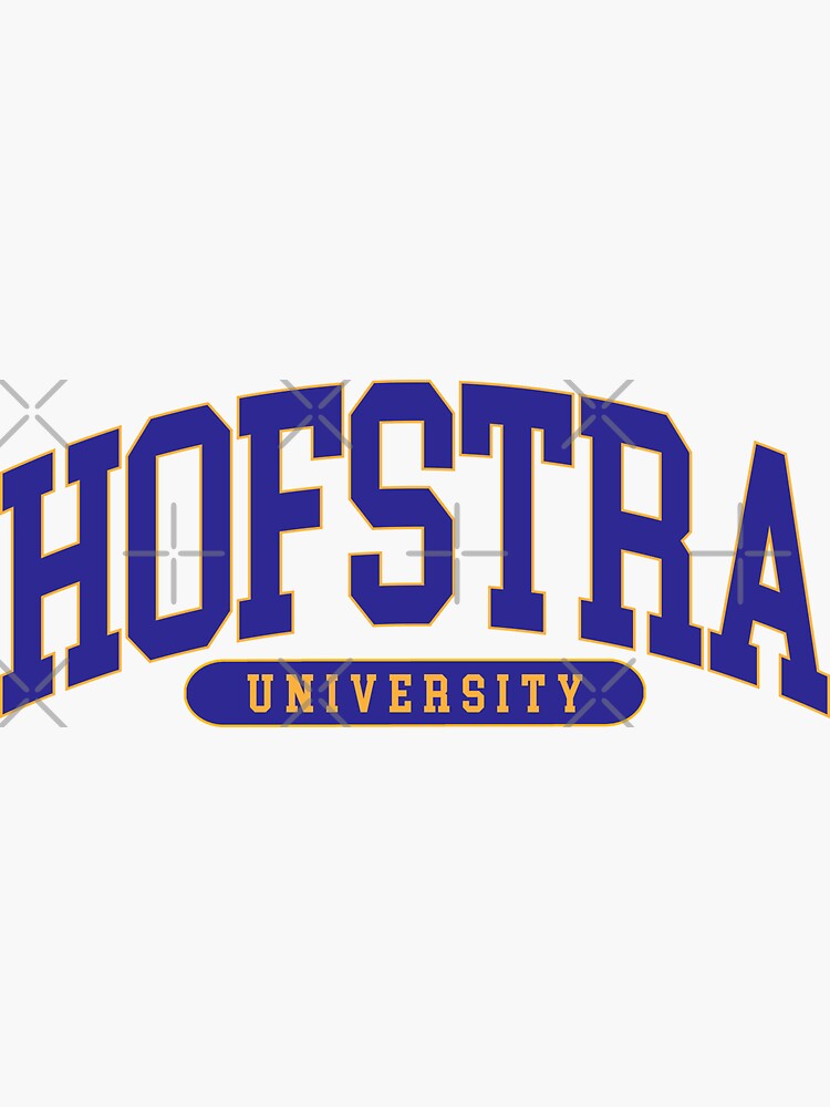 "hofstra - college font curved" Sticker for Sale by scollegestuff ...