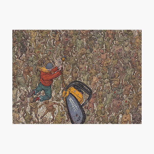 Lámina fotográfica «vaquero shaolin, monje shaolin, geof darrow, zombi ...