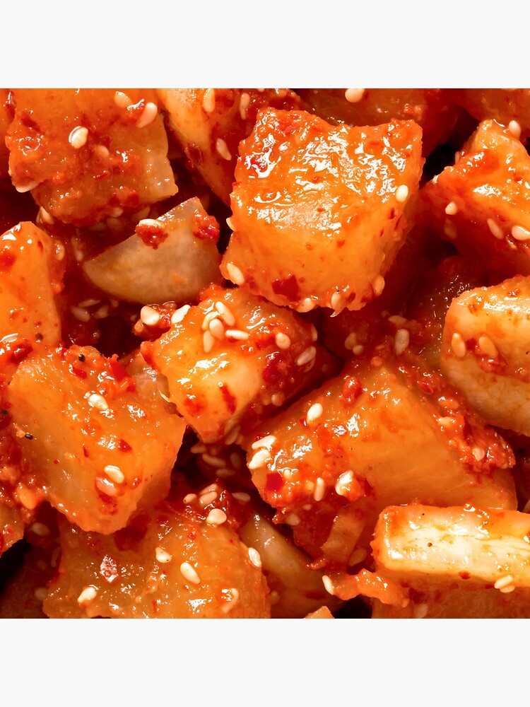 Póster «Fondo De Primer Plano De Rábano En Escabeche Coreano Amante De ...