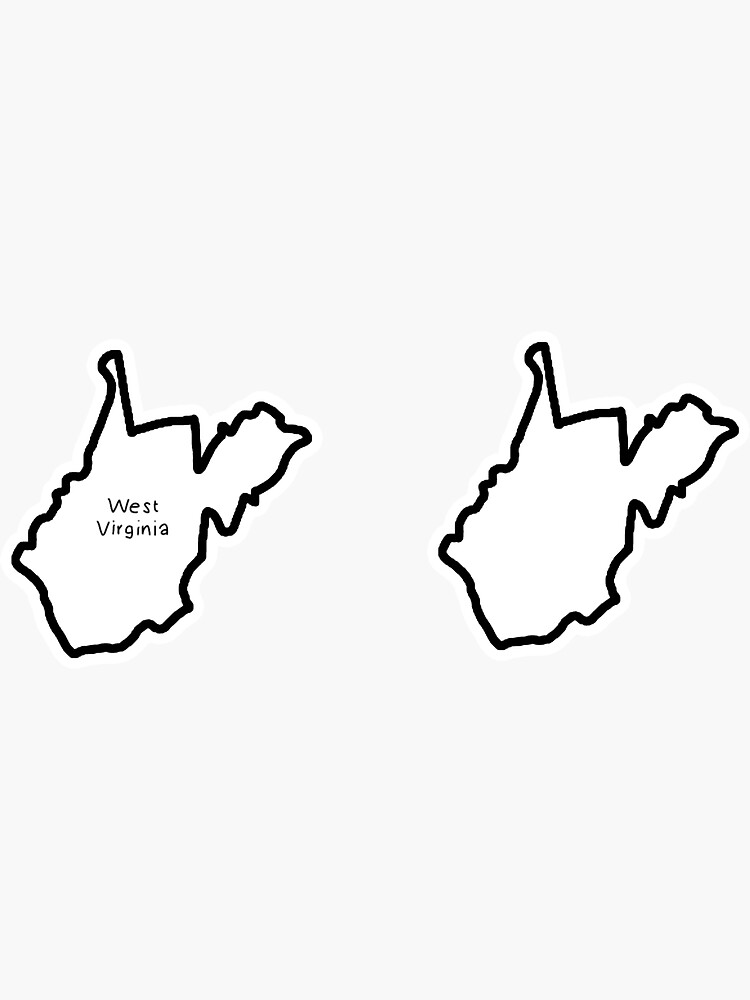 "West Virginia State sticker " Sticker for Sale by JustStuff101 | Redbubble