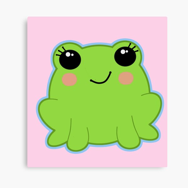 "Cute Anime Kawaii Frog drawing " Canvas Print for Sale by Alondra ...