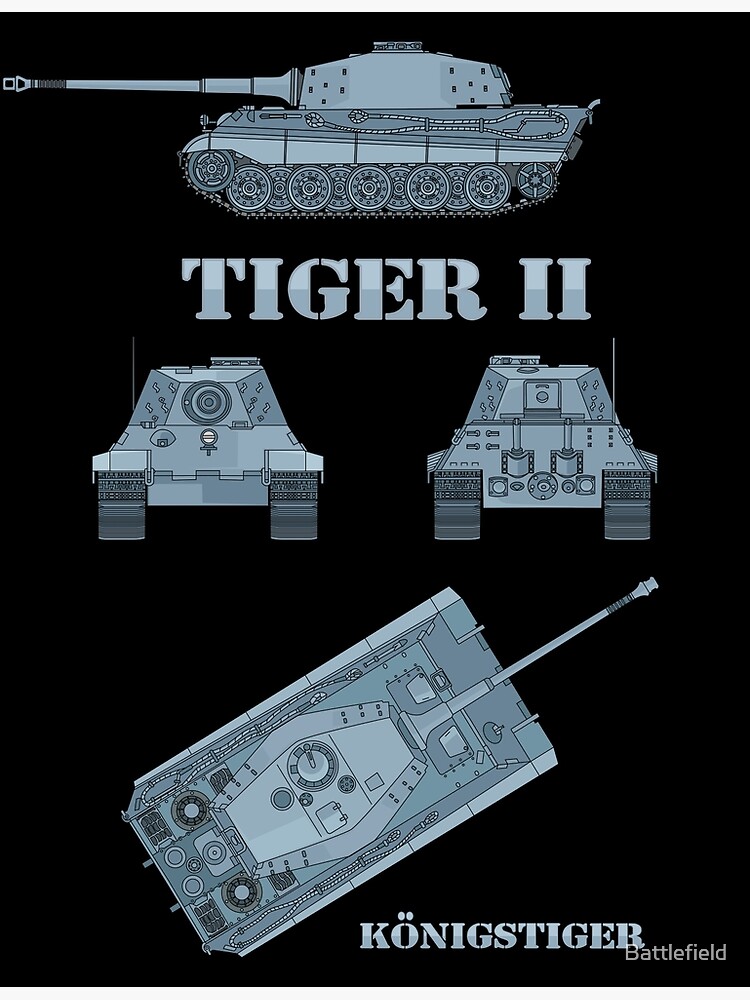 "Tiger II German WW2 Royal Tiger Heavy Tank King Tiger Diagrams Gift ...