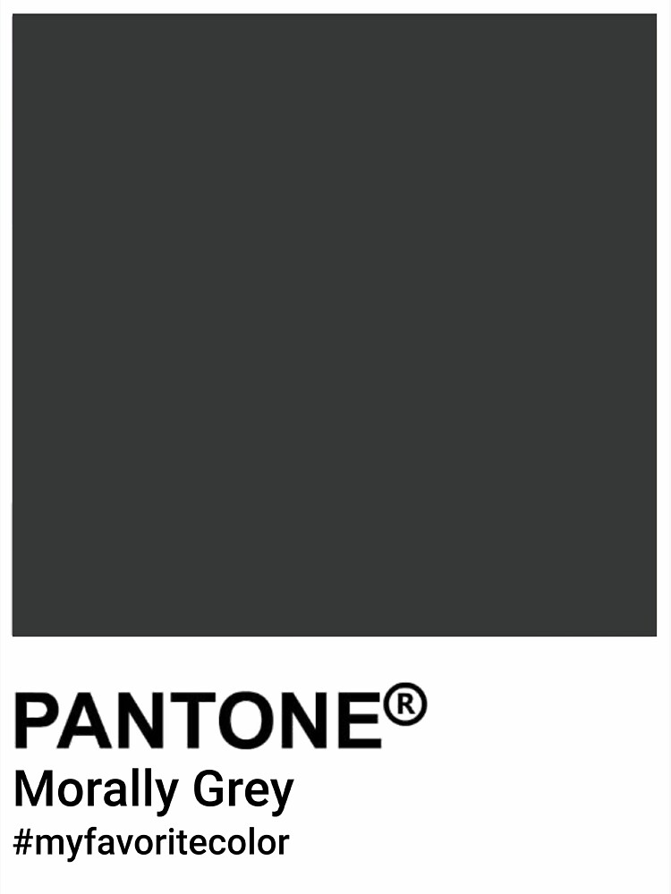 "Morally Grey-Book Trope-Pantone" Sticker for Sale by ChelsiaDawn23 ...