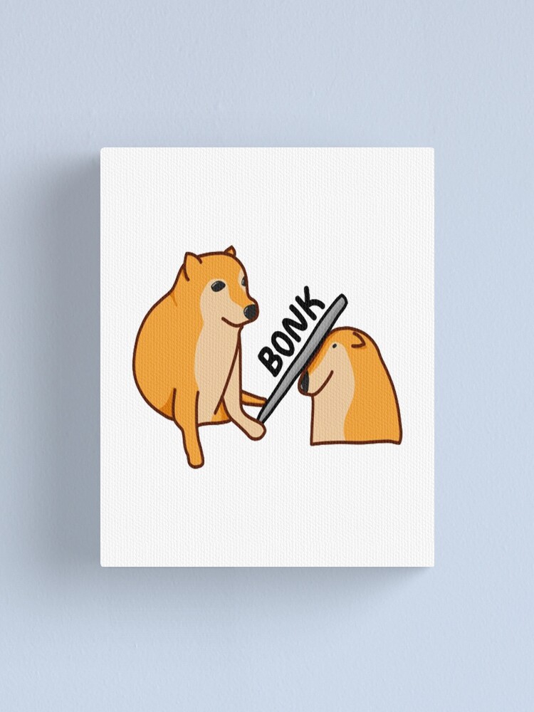 "Cheems Bonk Dog Funny Meme" Canvas Print for Sale by Juangodsplan ...