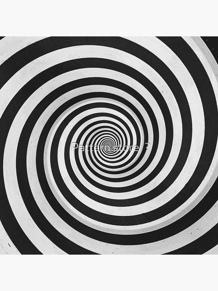 "Hypnosis spiral _ black and white" Sticker for Sale by Aboubaker ...