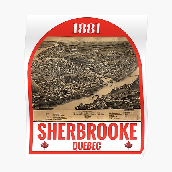 "Sherbrooke Quebec1881 - Map" Poster for Sale by cartoon | Redbubble