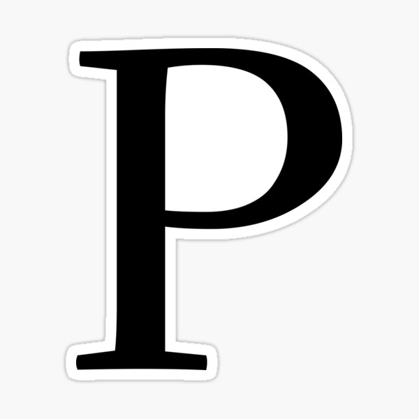 "Letters of the Alphabet P" Sticker by Aurorapod | Redbubble
