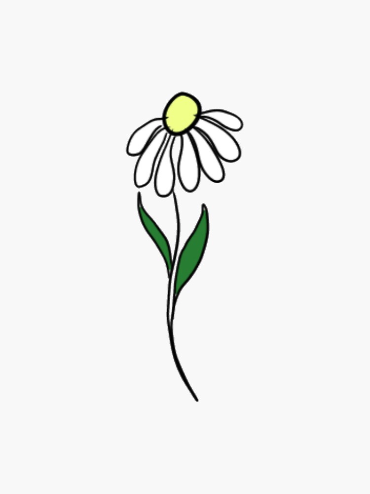 "Daisy doodle" Sticker for Sale by Drainedgrunge | Redbubble