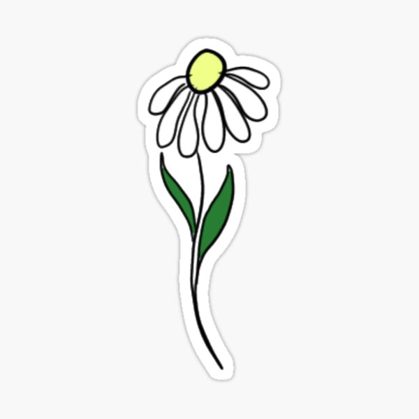 "Daisy doodle" Sticker for Sale by Drainedgrunge | Redbubble