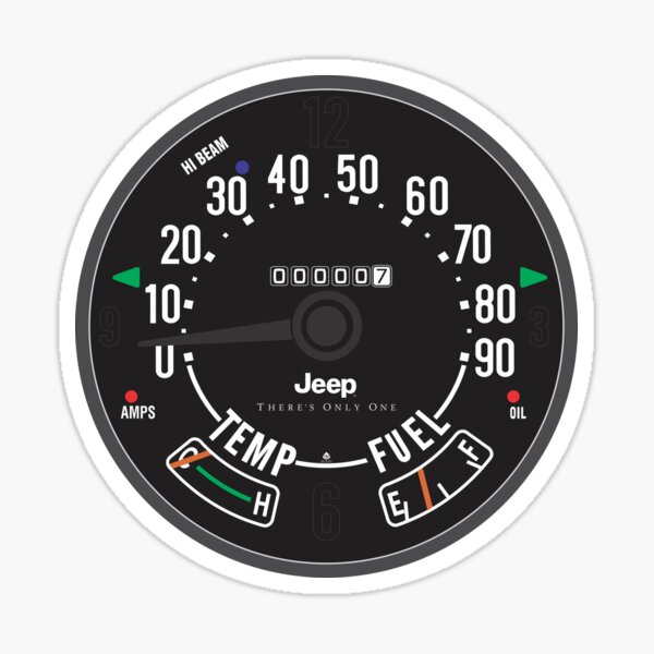 "1960 Gauge Tachometer Speedometer" Sticker for Sale by tkgarage | Redbubble