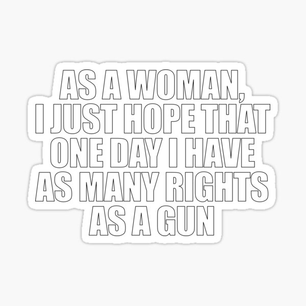 "Women's Rights | Gun Rights" Sticker by ToyoTees | Redbubble