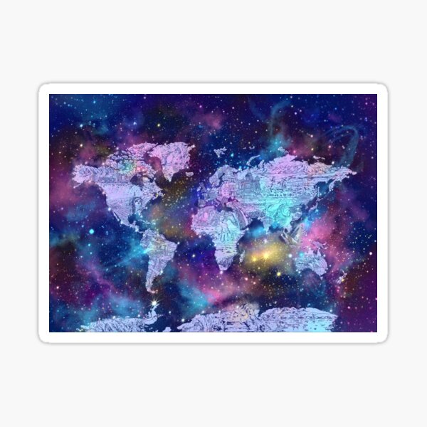 "world map" Sticker by BekimART | Redbubble