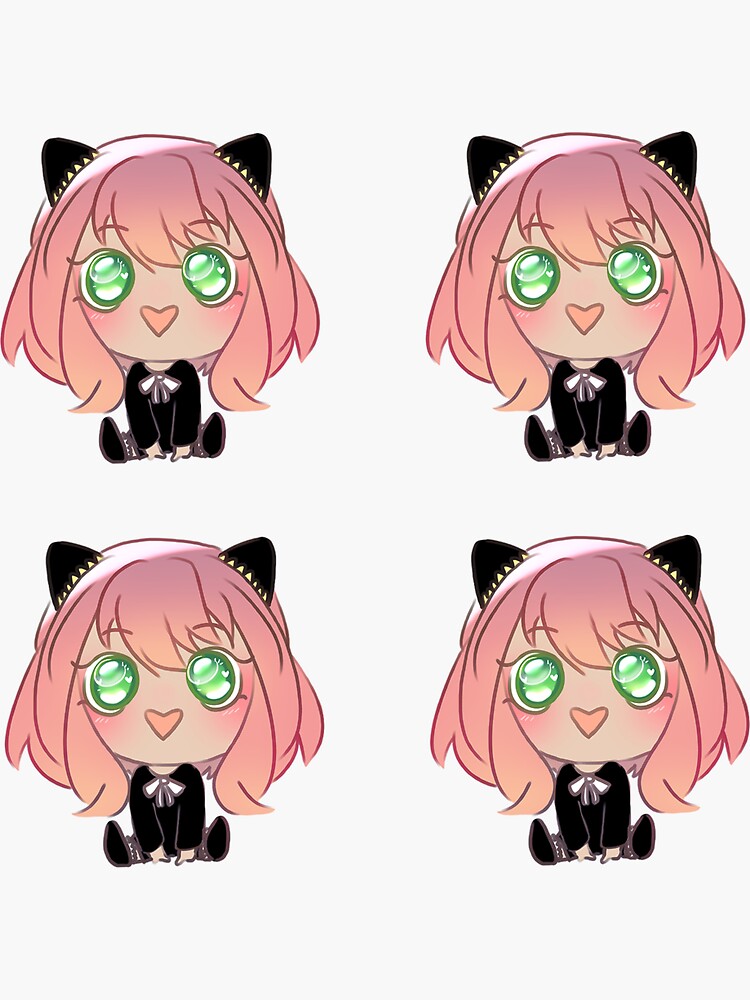 "Chibi Sticker Anya x4" Sticker for Sale by Ndrawks | Redbubble
