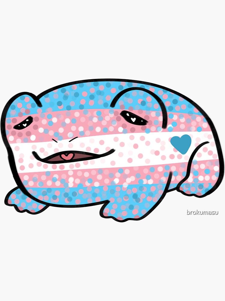 "Confetti Trans Pride Frog" Sticker for Sale by brokumasu | Redbubble