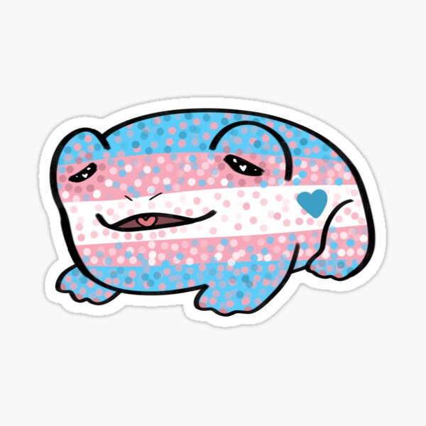 "Confetti Trans Pride Frog" Sticker for Sale by brokumasu | Redbubble