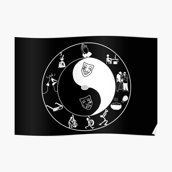 "happy sad" Poster for Sale by captains-pride | Redbubble