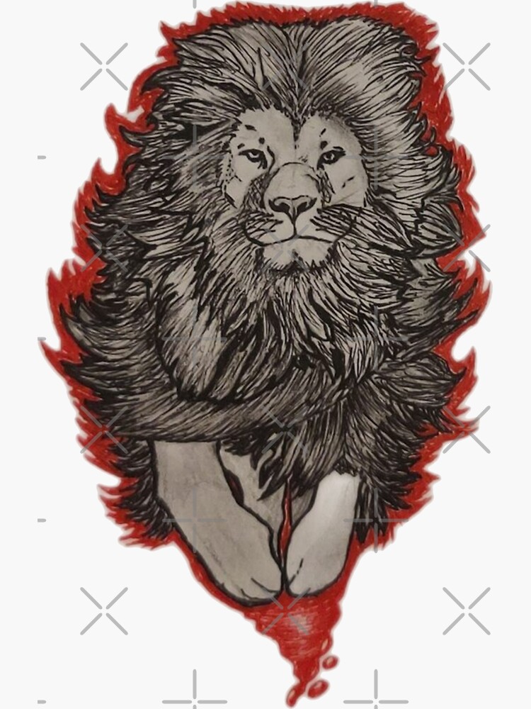 "red lion" Sticker for Sale by Dsn-art-1hicham | Redbubble