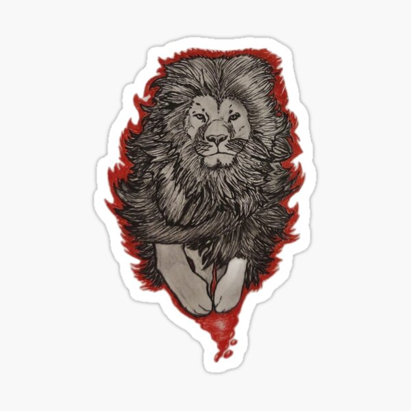 "red lion" Sticker for Sale by Dsn-art-1hicham | Redbubble
