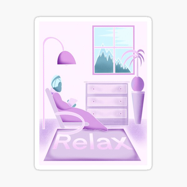"Relax" Sticker for Sale by Deanosdoodles | Redbubble