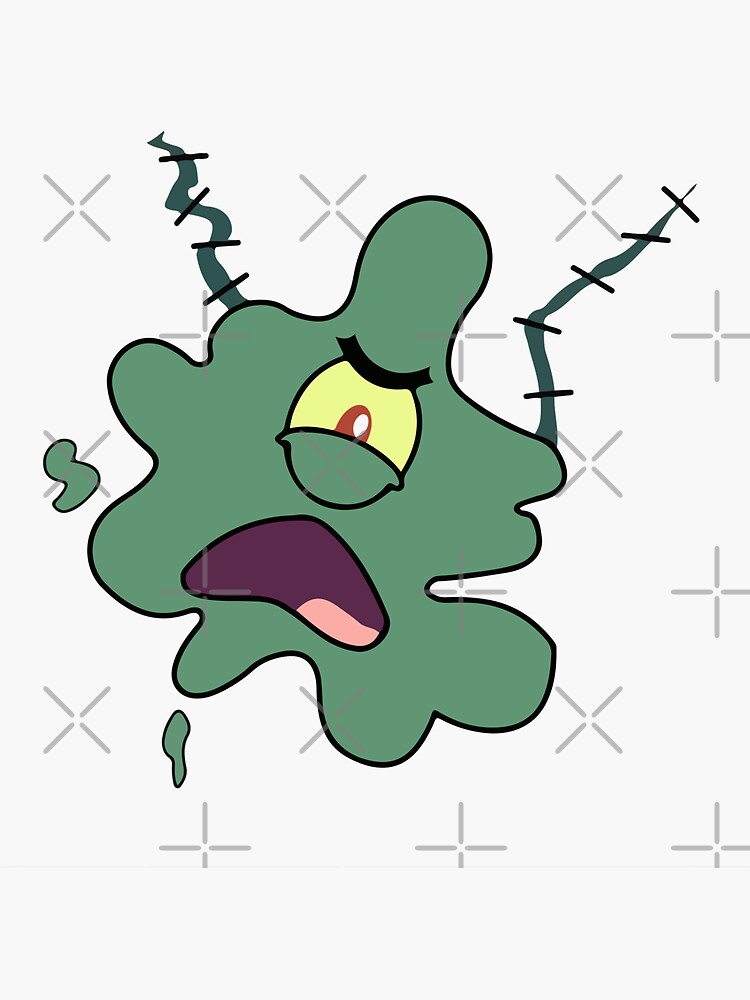 "Squashed Plankton From Sponge Bob" Sticker for Sale by Print-R-Us ...