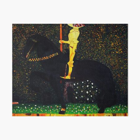 "Art drawing by gustav klimt the golden knight " Art Board Print for ...