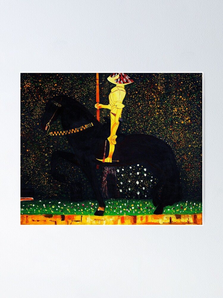 "Art drawing by gustav klimt the golden knight " Poster for Sale by ...