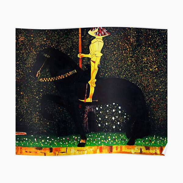 "Art drawing by gustav klimt the golden knight " Poster for Sale by ...