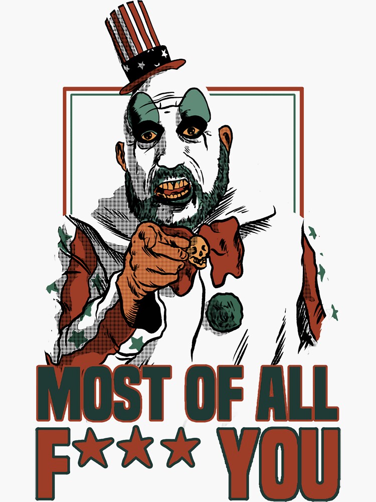 "Day Gift for Captain Figure Movie Spaulding Funny Fans" Sticker for ...