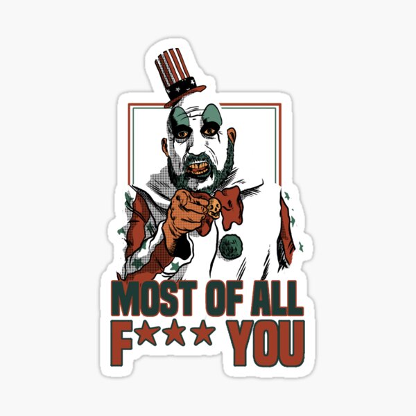 "Day Gift for Captain Figure Movie Spaulding Funny Fans" Sticker for ...