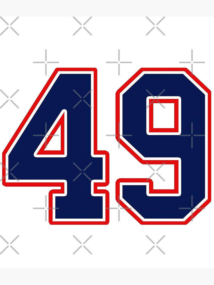 "Number Forty Nine 49 Sports Jersey" Poster for Sale by MSBDesign ...