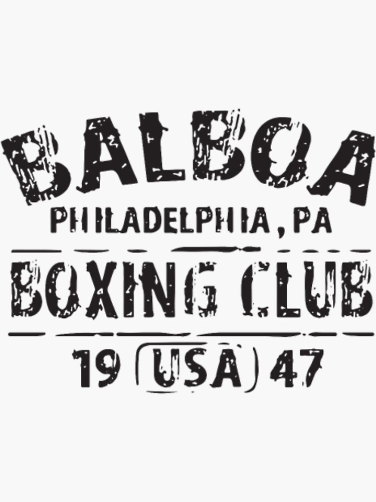 "Balboa Boxing Club Rocky Movie Philly Retro Work" Sticker for Sale by ...