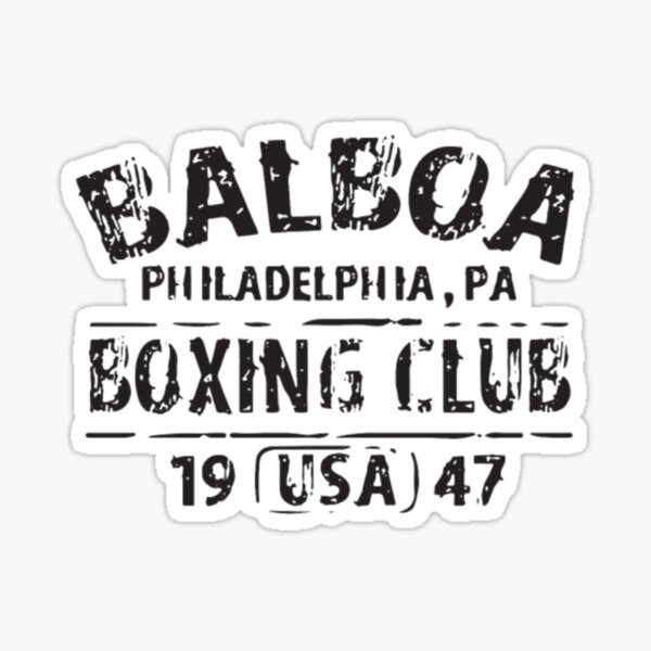 "Balboa Boxing Club Rocky Movie Philly Retro Work" Sticker for Sale by ...