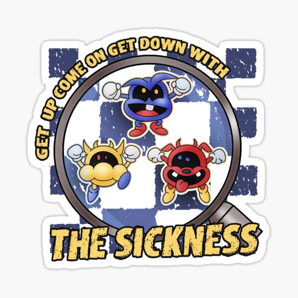 "Get Down with the Sickness" Sticker for Sale by gachuu | Redbubble