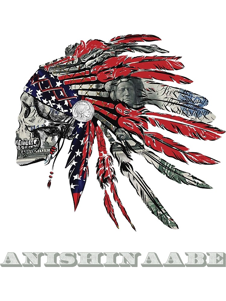 "Anishinaabe Native American Indian Flag Money Headress" Art Print for ...