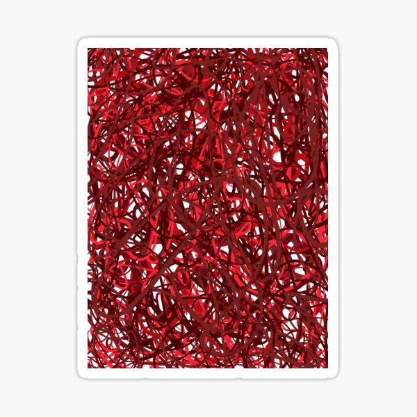 "Red Abstract Scribble Painting Doodle Oil Acrylic Modern Modernist ...
