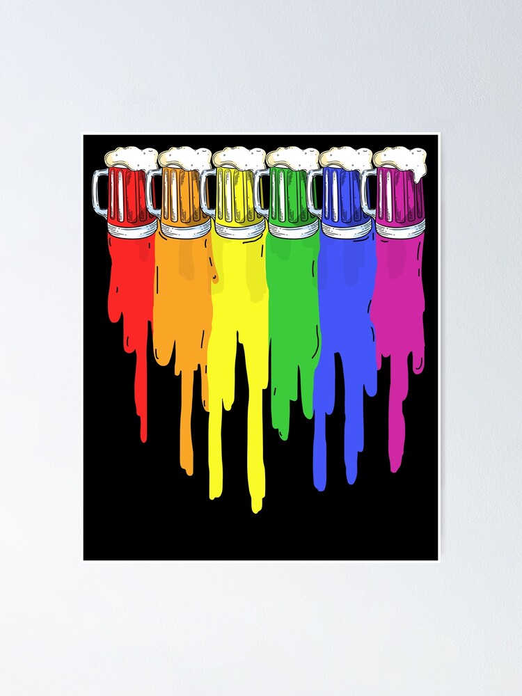 "LGBT Beer Proud LGBTQ Gay Pride Month" Poster for Sale by NgocCong ...