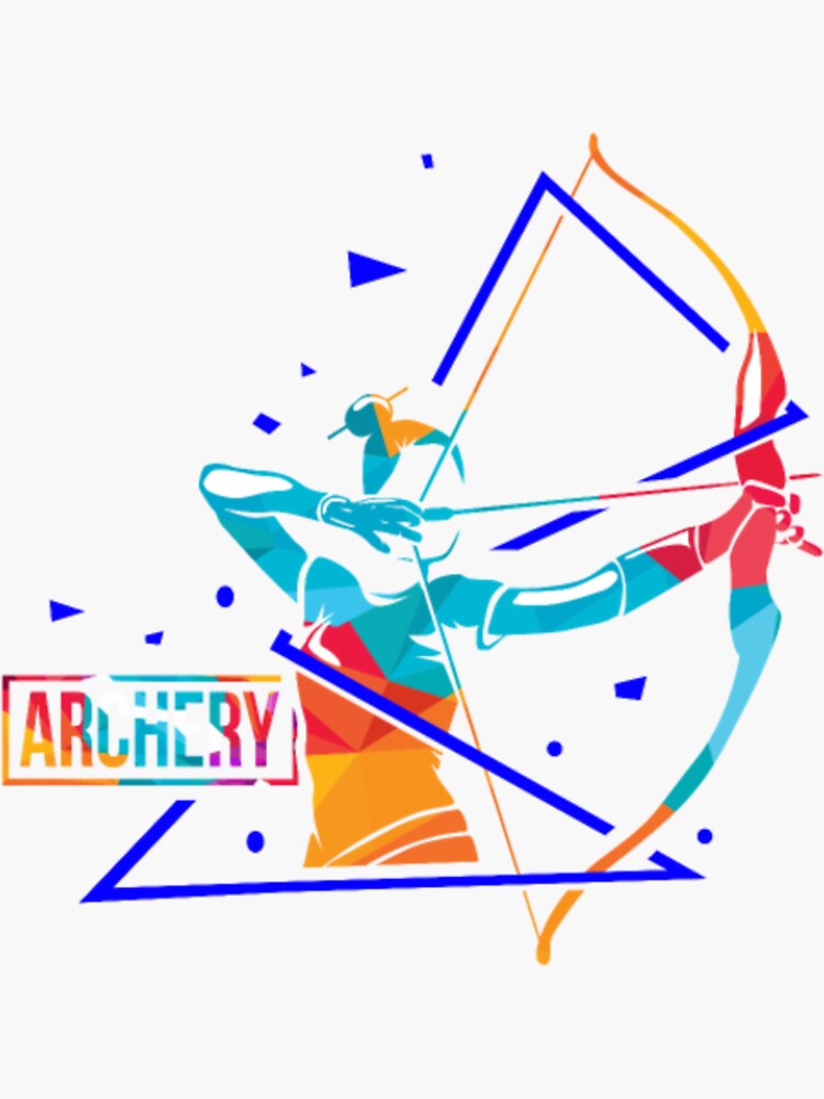 "Archery Arc Sports Longbow Bow " Sticker for Sale by VastaNisra ...