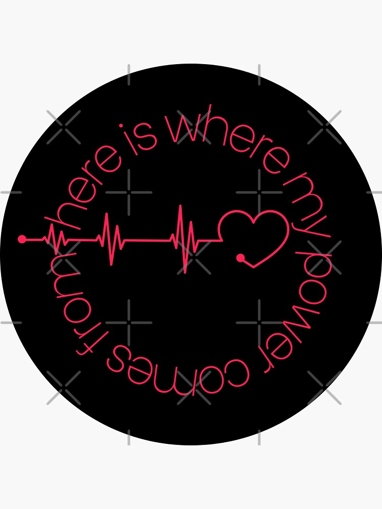 "EKG Pumping Heart Cap" Sticker for Sale by MagicWolfStar | Redbubble