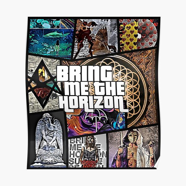 "BMTH COLLAGE" Poster for Sale by ukbabyshop | Redbubble