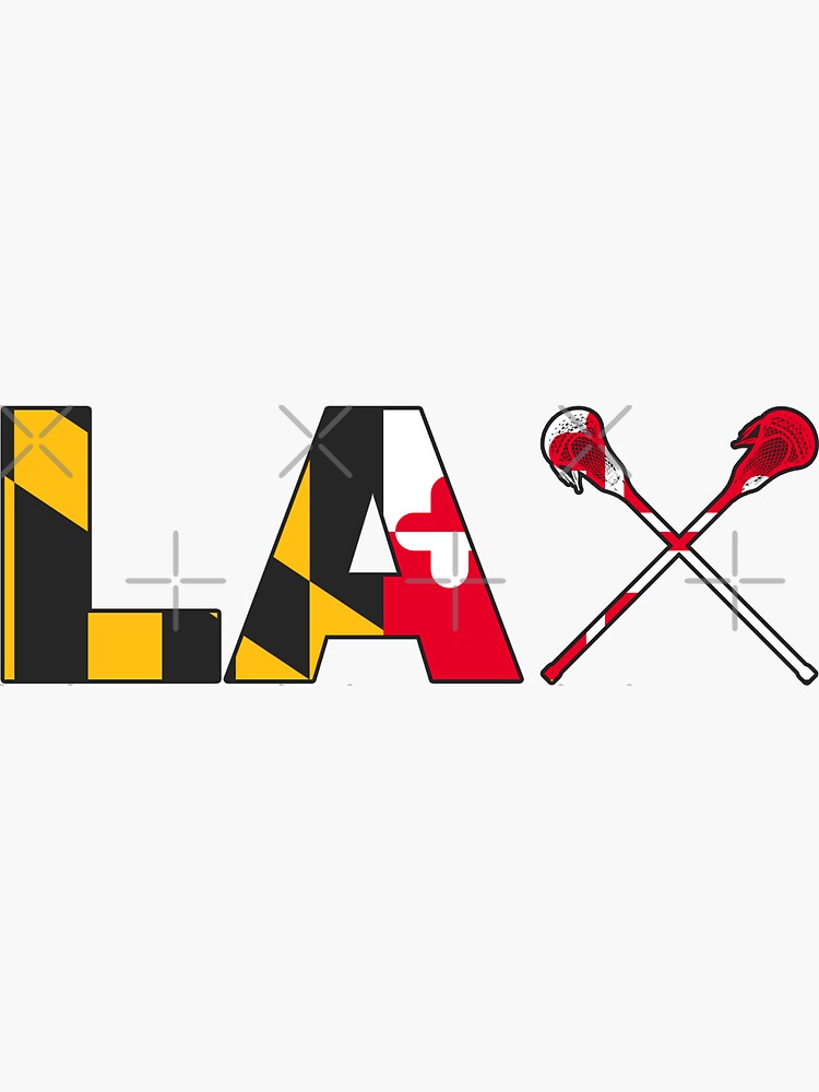 "Maryland Lacrosse (LAX) Stick Sticker" Sticker for Sale by magfrench ...