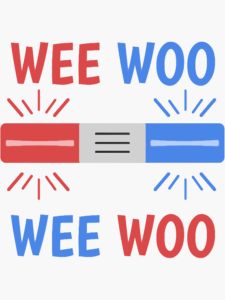 "Wee Woo Paramedic Ambulance Emergency Lights" Sticker for Sale by ...