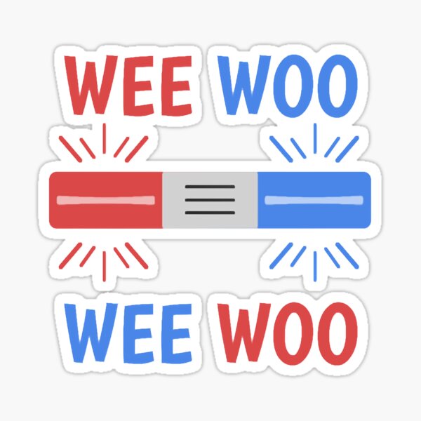 "Wee Woo Paramedic Ambulance Emergency Lights" Sticker for Sale by ...